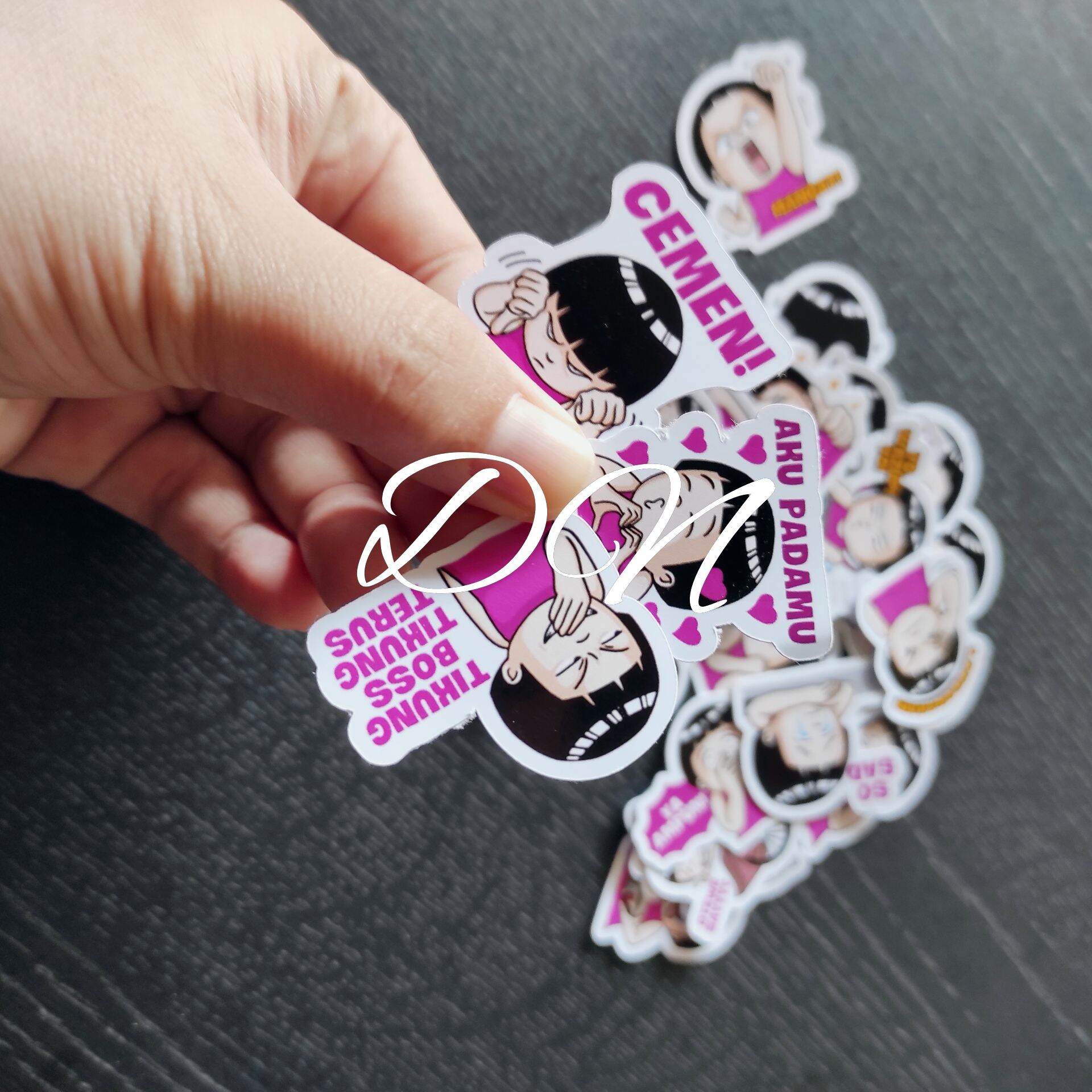 stiker lucu glossy karakter line si cewe lucu sticker kertas gambar ...