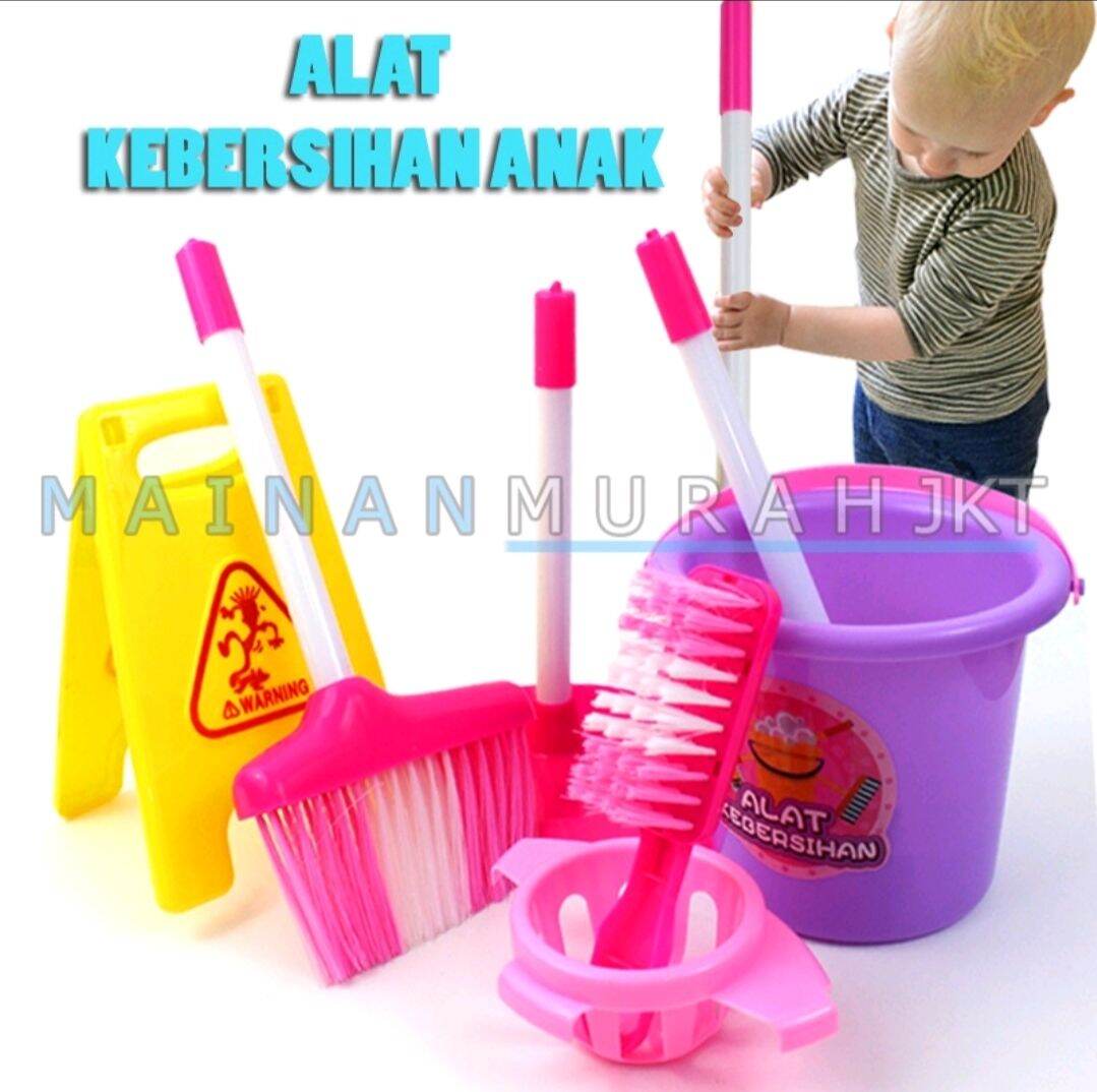 MAINAN ANAK ALAT KEBERSIHAN MC01 EDUKASI ANAK MAINAN SAPU PEL LANTAI ...