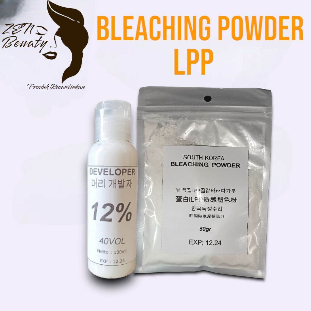 Bleaching Rambut Korea LPP level 9+ Delevoper kemasan 50gr dan 100gr ...