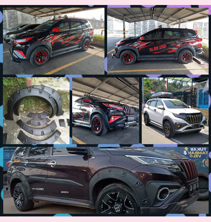 over fender mobil toyota new rush / terios thn 2018 model variasi baut ...