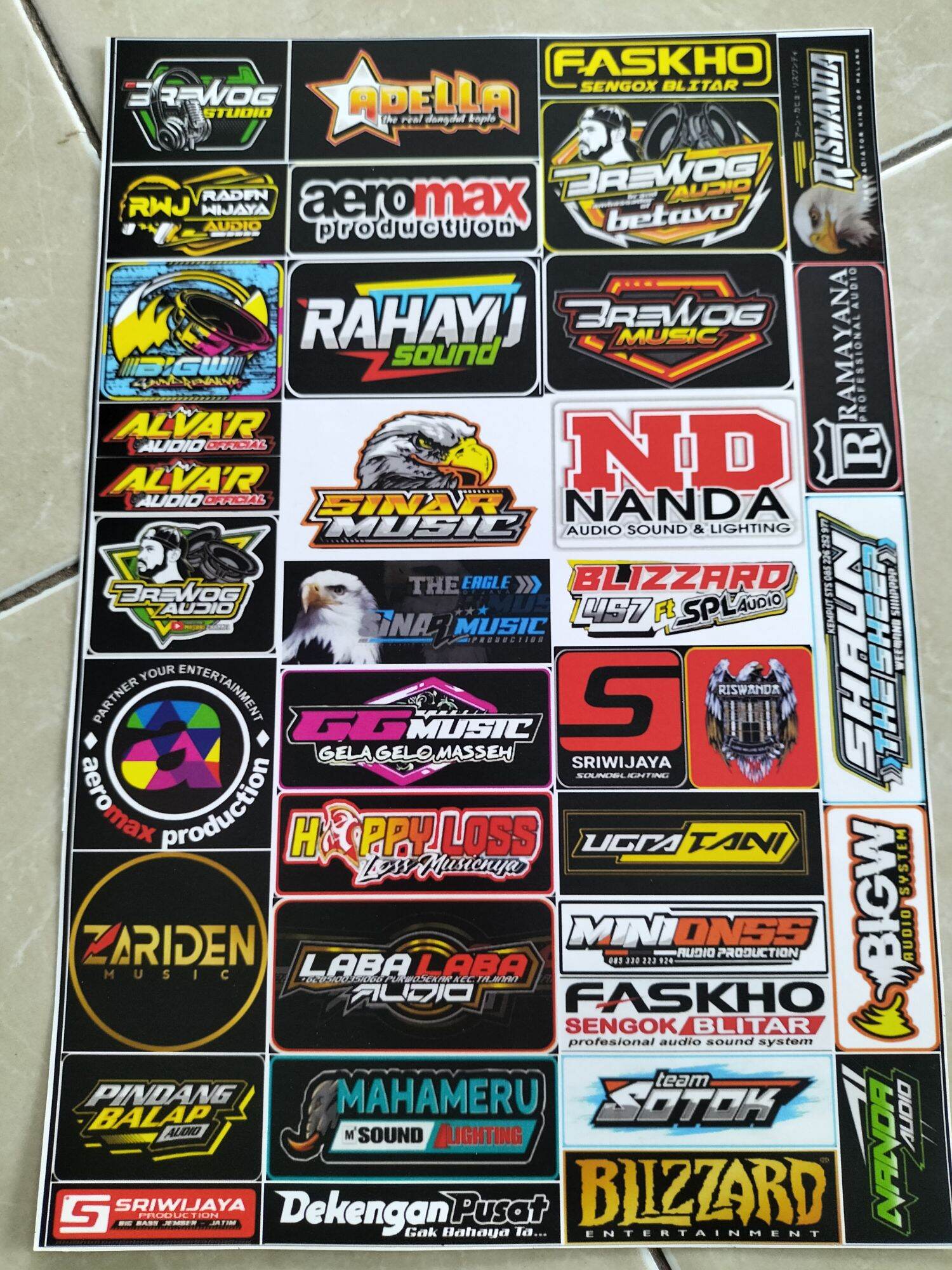 Stiker Sound | Stiker 1 Lembar | Stiker Pack Ukuran 21cmx31cm | Lazada ...