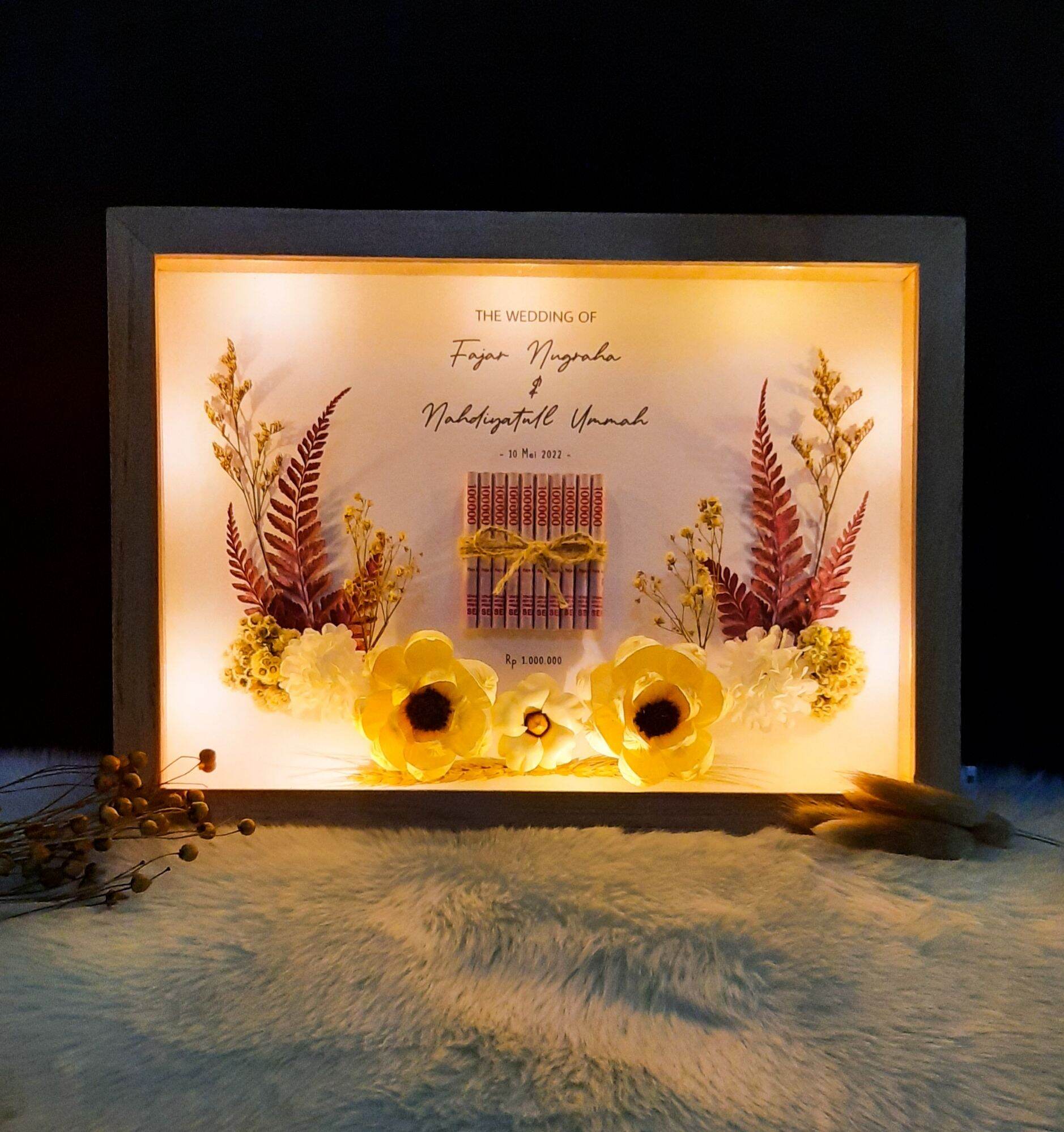 Bingkai Mahar Kostum Ukuran A4 21x30Cm Termasuk Lampu LED | Lazada ...