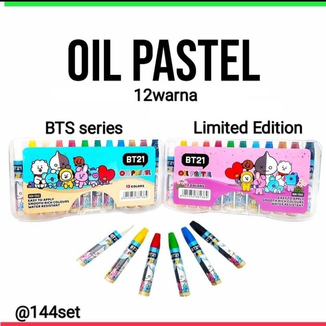 Crayon bts bt21 / oil pastel 12 warna | Lazada Indonesia