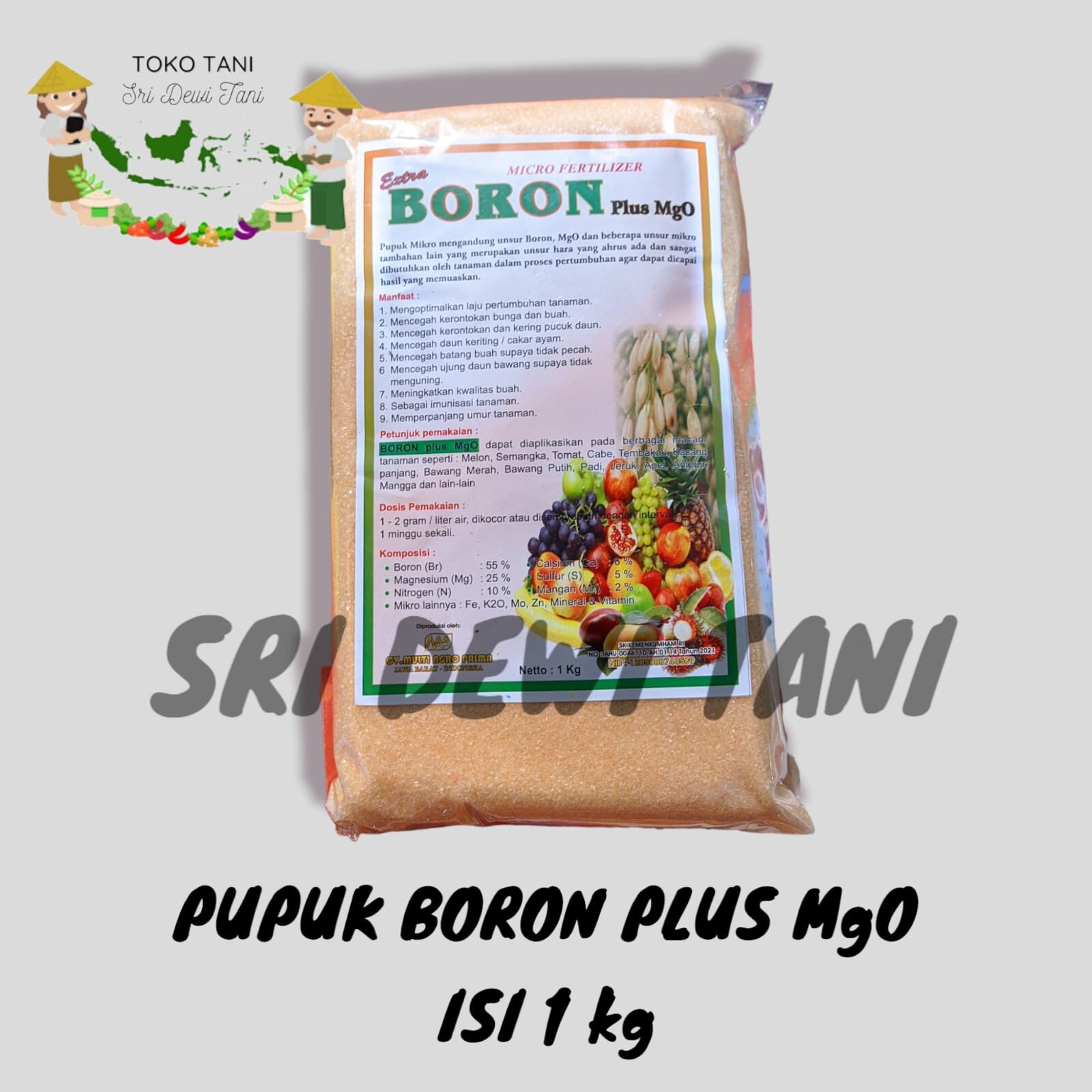 Pupuk BORON Plus MgO Micro Fertilizer 1 Kg | Lazada Indonesia