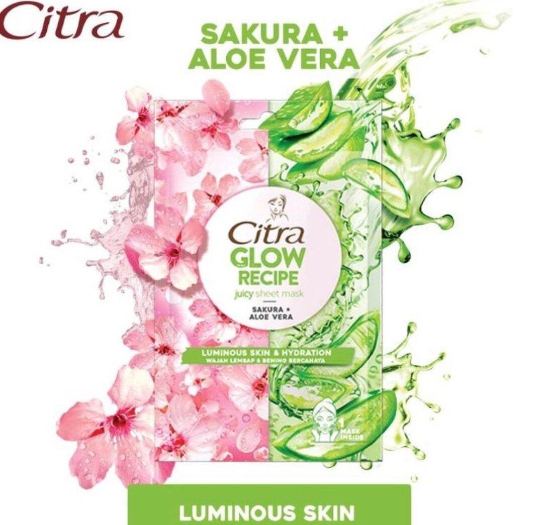 Citra glow recipe sheet mask 25 gr | Lazada Indonesia