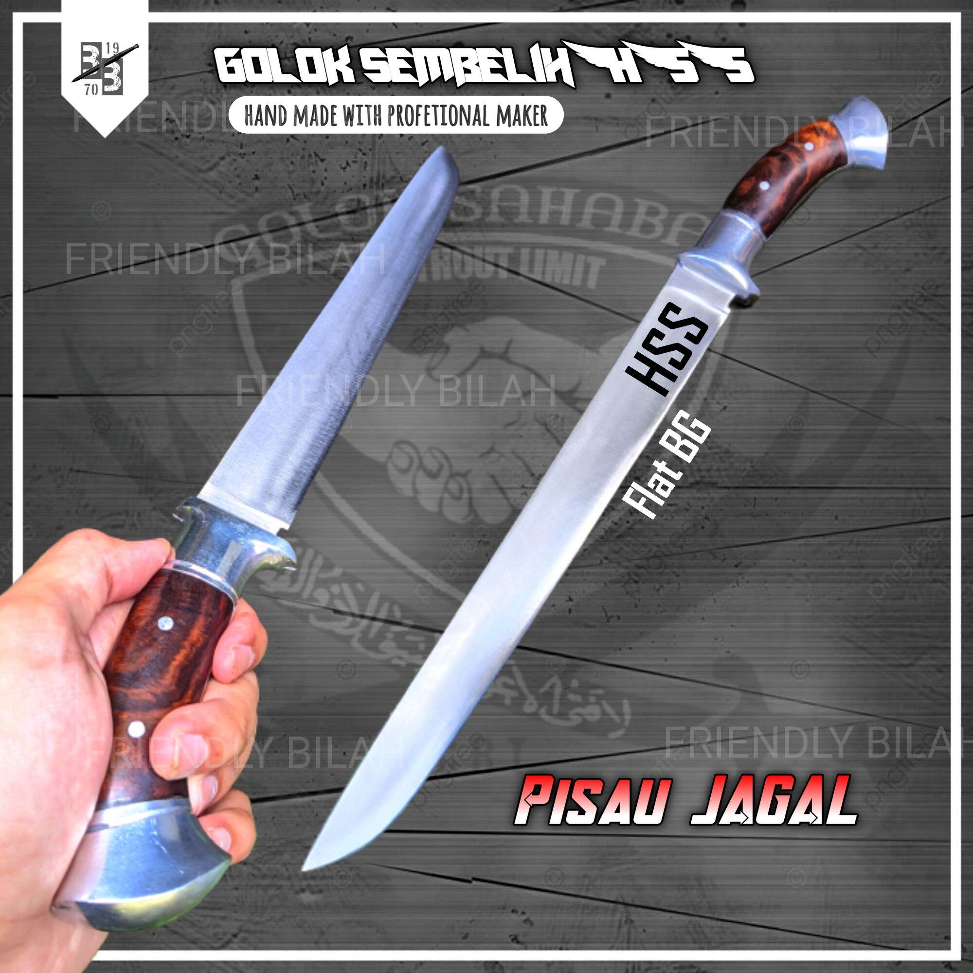 Golok pisau sembelih baja HSS per bearing super tajam siap pakai murah ...