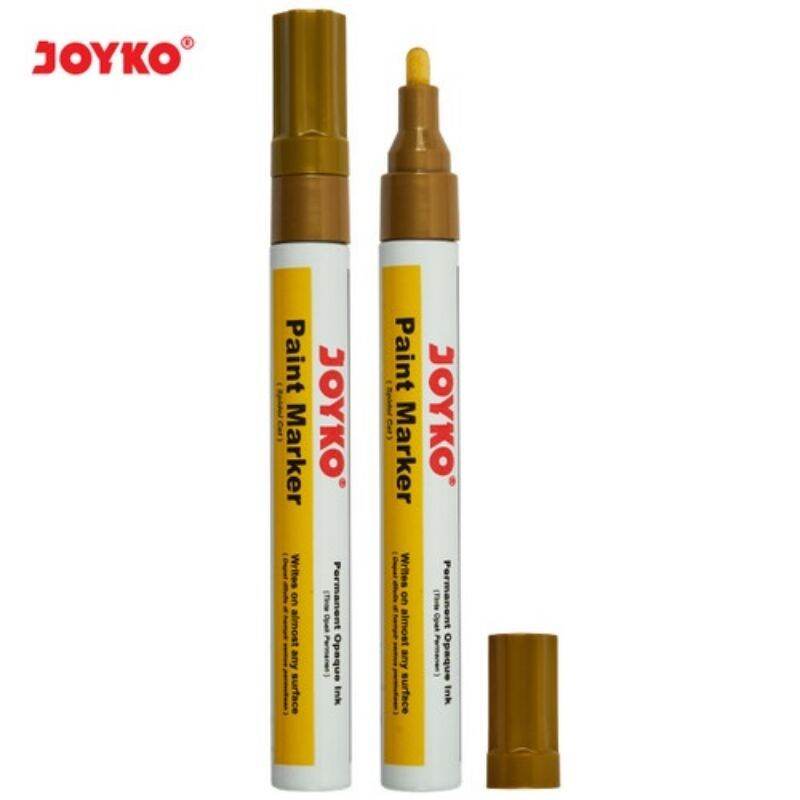 JOYKO Spidol Permanen Serbaguna PTM 37-44 Paint Marker Putih-Silver ...
