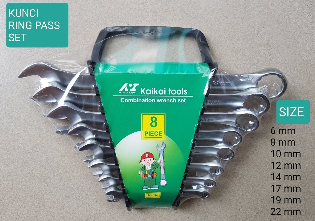 KUNCI RING PASS SET/KUNCI COMBINASI/KUNCI COMBINATION WRENCH SET KAGON ...