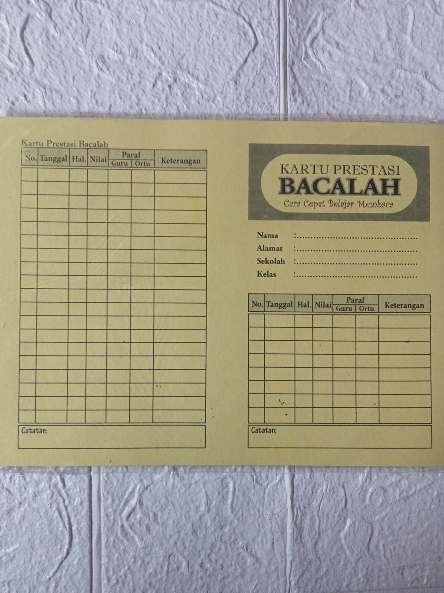 KARTU PRESTASI BACA 1 PAK (50 LEMBAR) | Lazada Indonesia