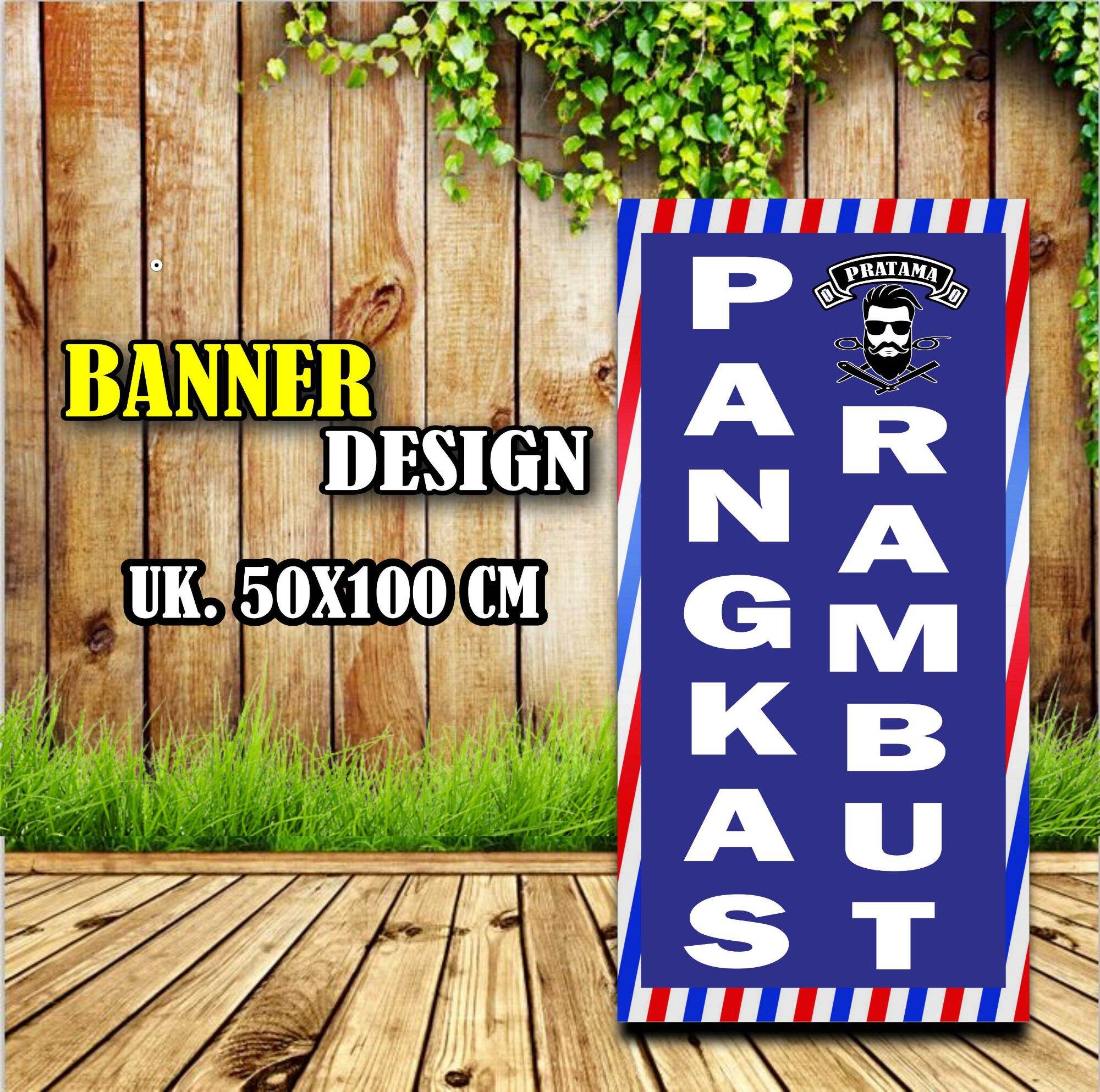 Banner Spanduk Pangkas Rambut Berdiri Simple Keren | Lazada Indonesia