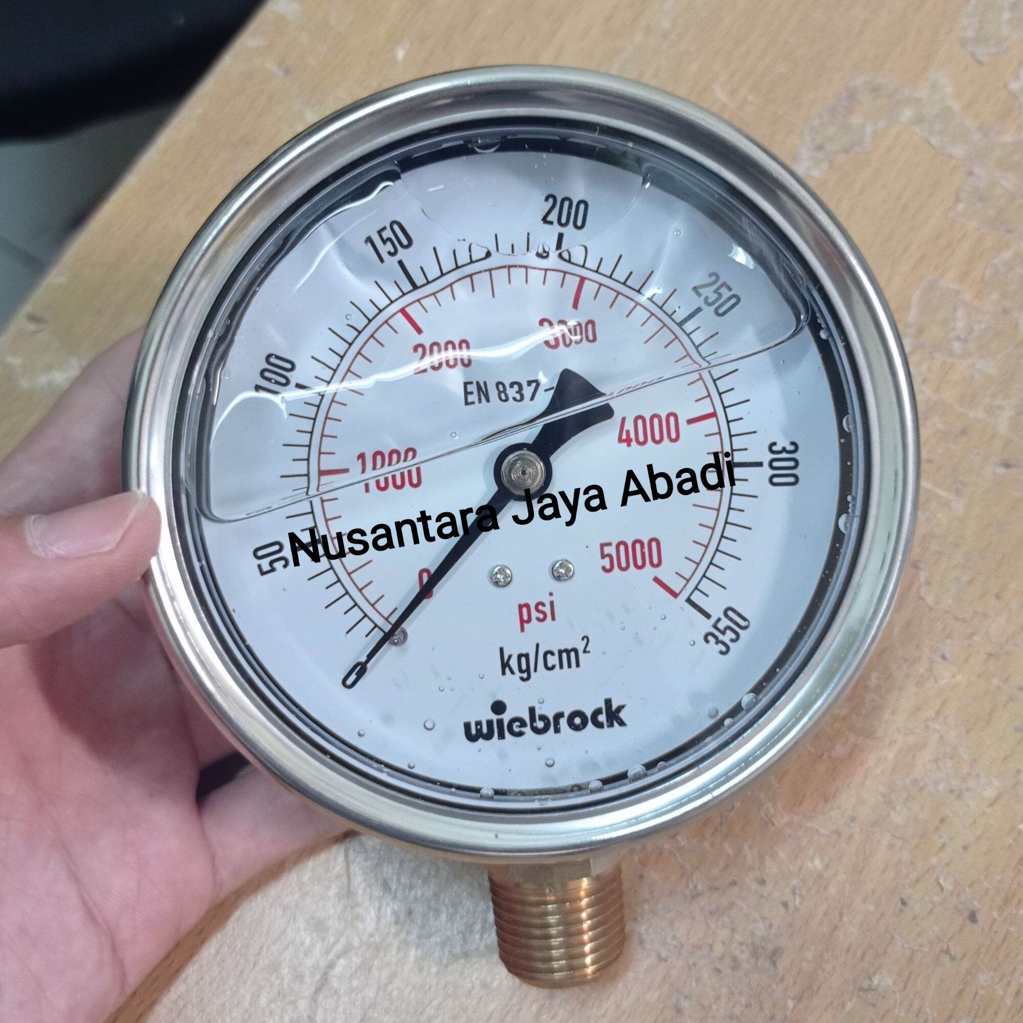 Pressure Gauge Manometer Raket Stainless 4 " inchi 350 Bar 5000 Psi ...