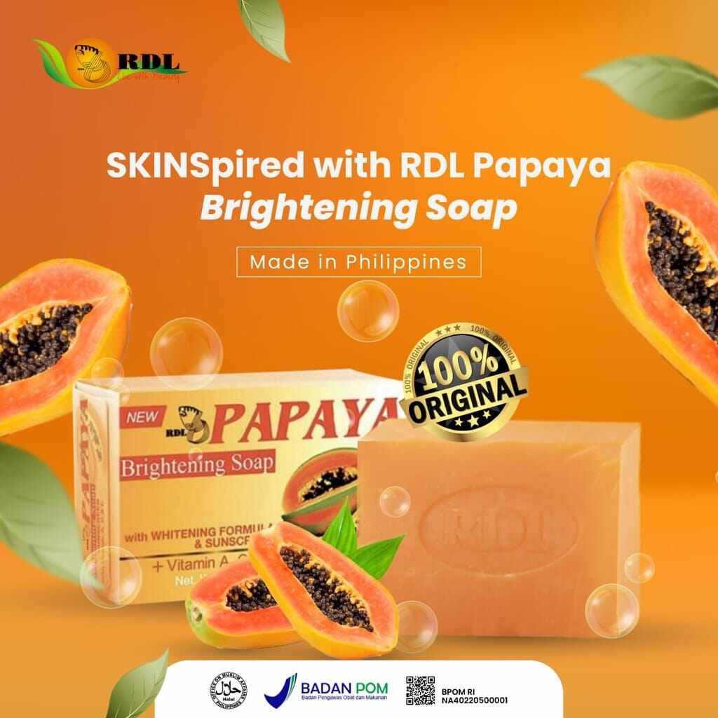RDL PAPAYA BRIGHTENING SOAP ORIGINAL BPOM | Lazada Indonesia