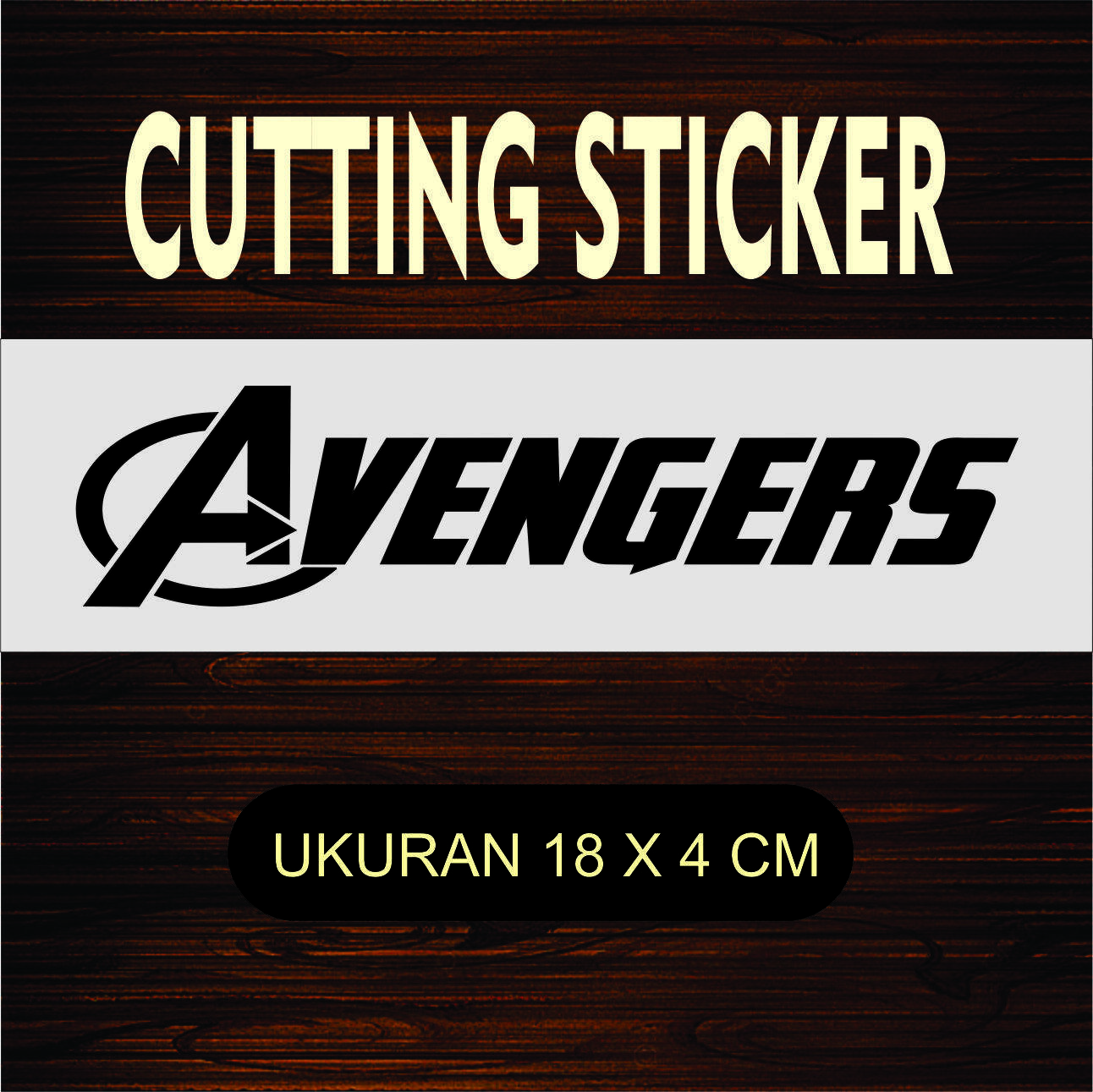 CUTTING STICKER TULISAN AVENGERS STIKER TEMPEL STIKET VINIL | Lazada ...