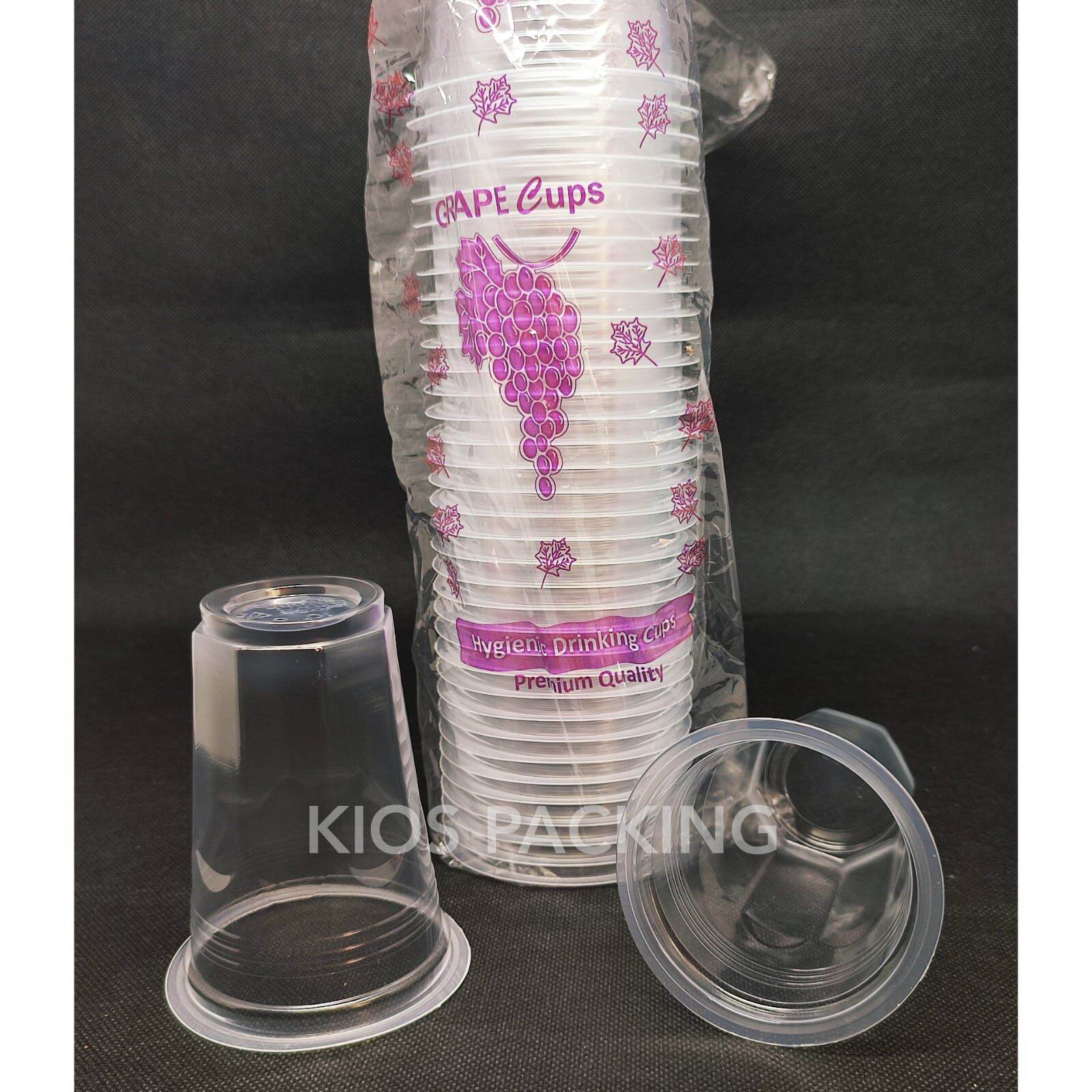 Gelas Plastik Bening 220ml isi 50pcs | Gelas Kopi | Anggur Grape 220 ml | Lazada Indonesia