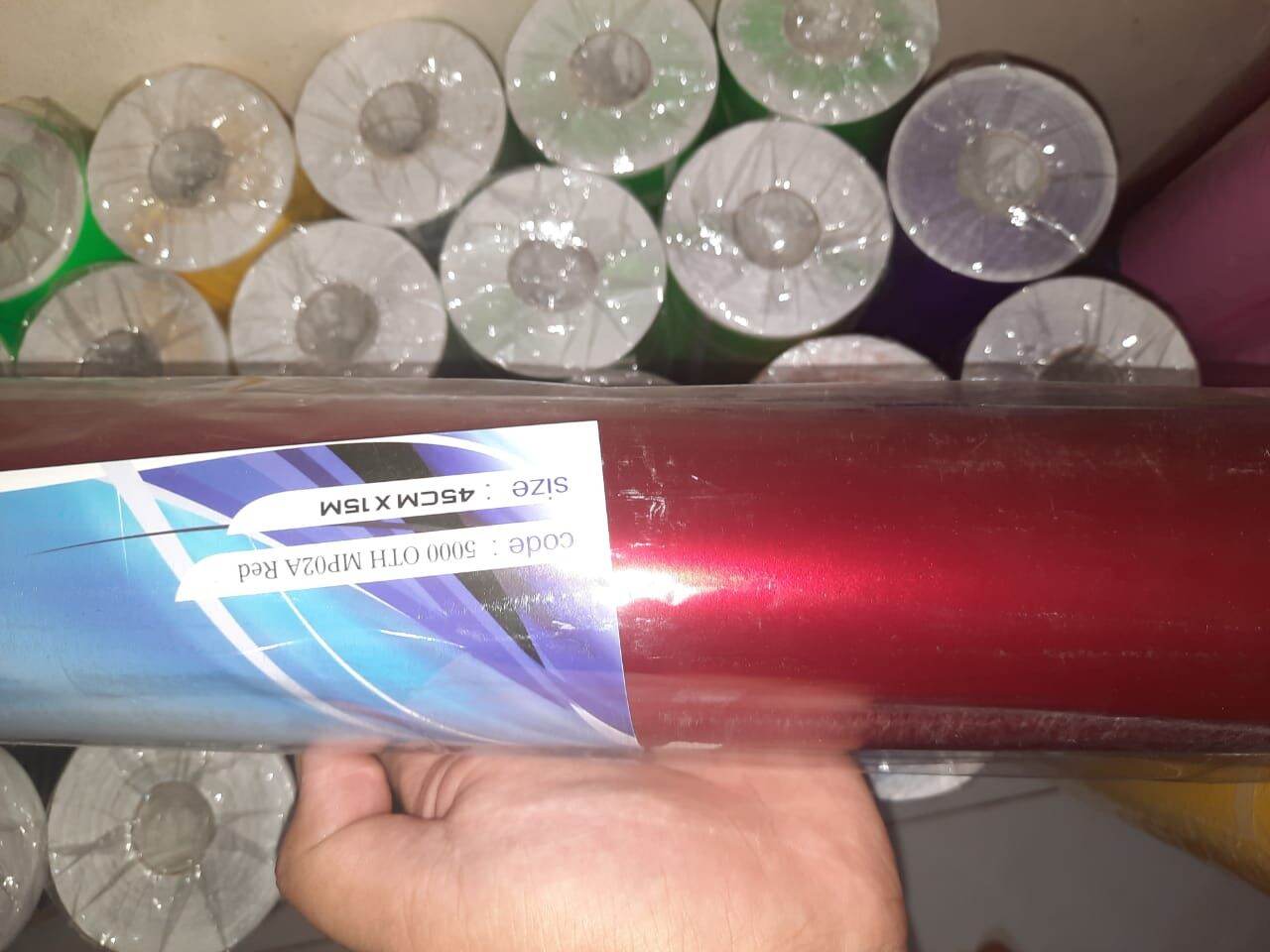 skotlet stiker PROFIX merah metalic candy metalik lebar 45 cm panjang ...