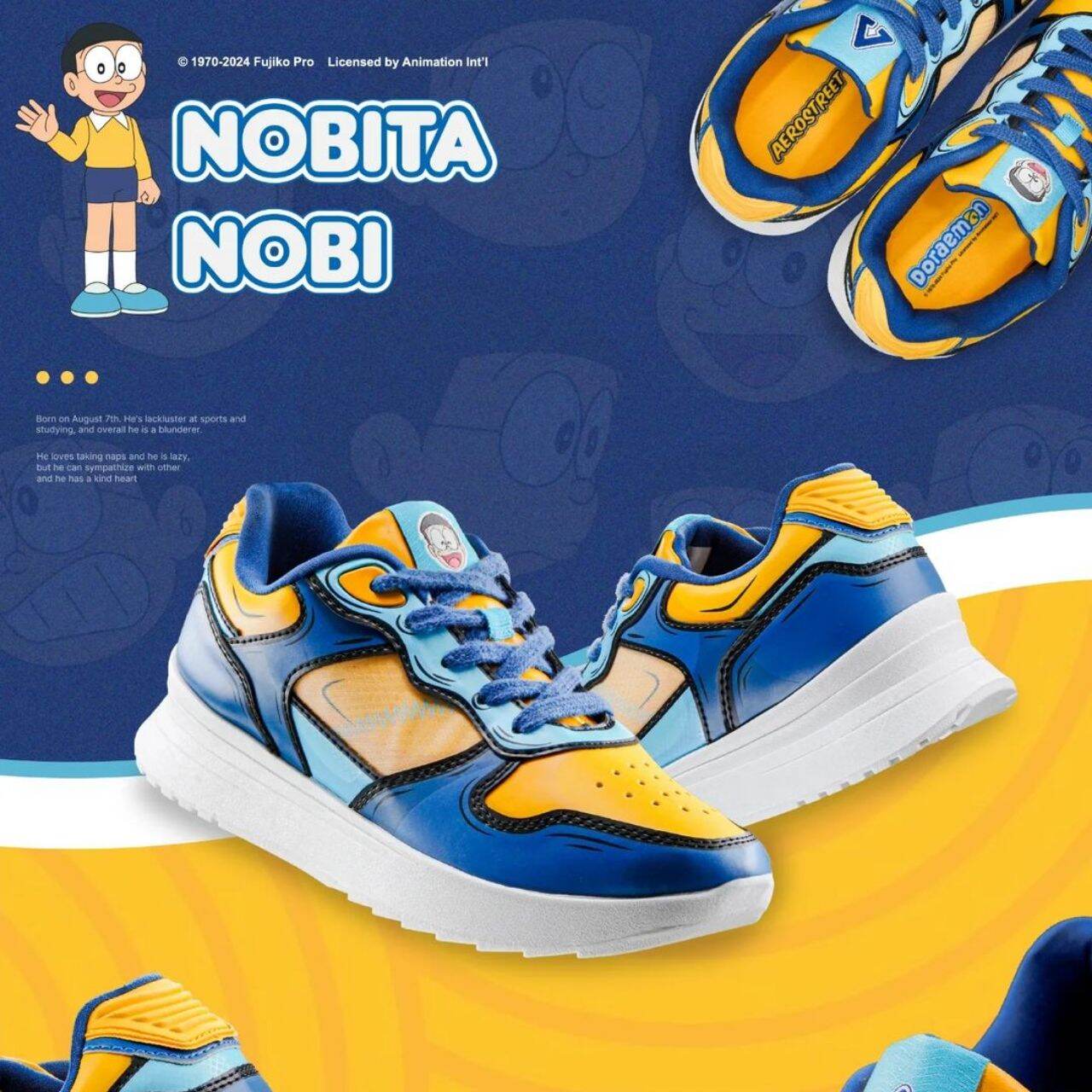 Aerostreet x Doraemon (Nobita, Sizuka, Suneo, Giant, Doraemon) - Sepatu ...