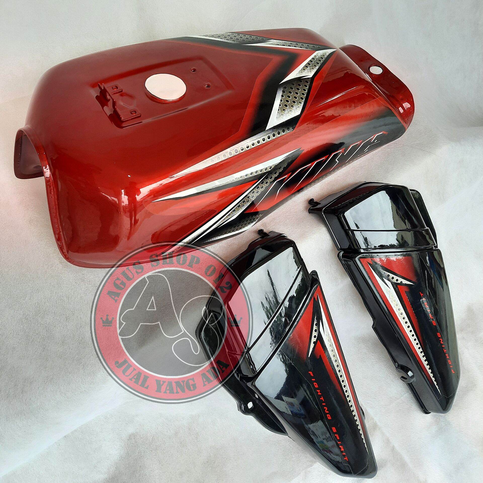 Tangki Tengki Rx King 2008 Peredam Merah marun lengkap box aki | Lazada ...