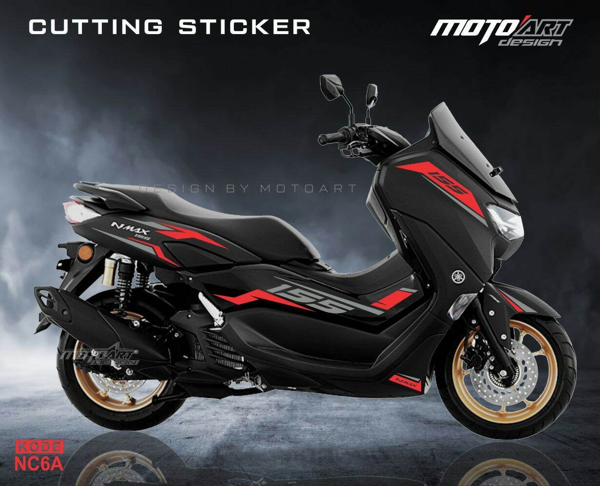 STIKER ALL NEW NMAX HITAM CUTTING STICKER MERAH ABU ABU | Lazada Indonesia