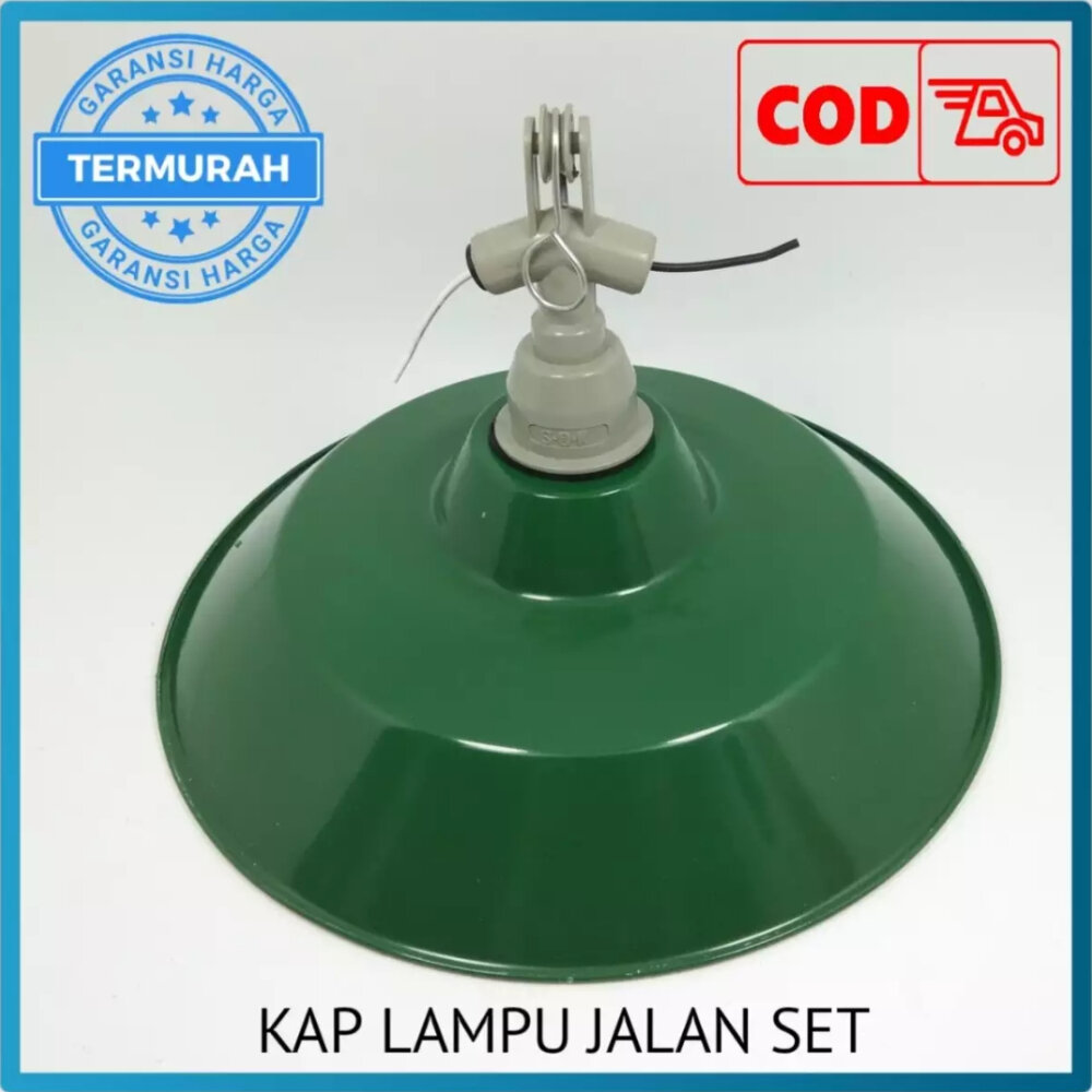 KAP LAMPU GANTUNG HIJAU 1 SET WD FITTING E 27 INDOOR OUTDOOR DALAM DAN LUAR RUANGAN | Lazada ...