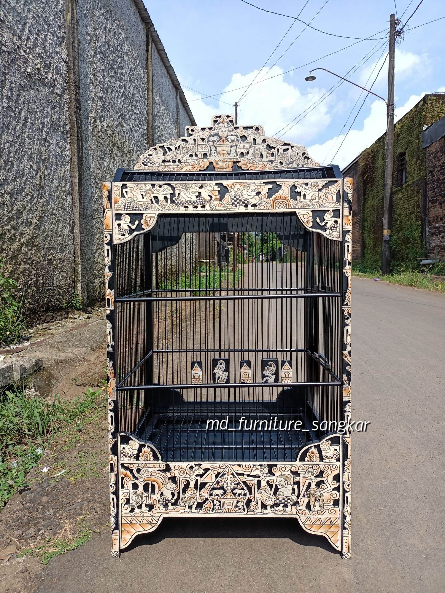 sangkar kotak, sangkar ukir, sangkar kotak ukuran 40.45 | Lazada Indonesia