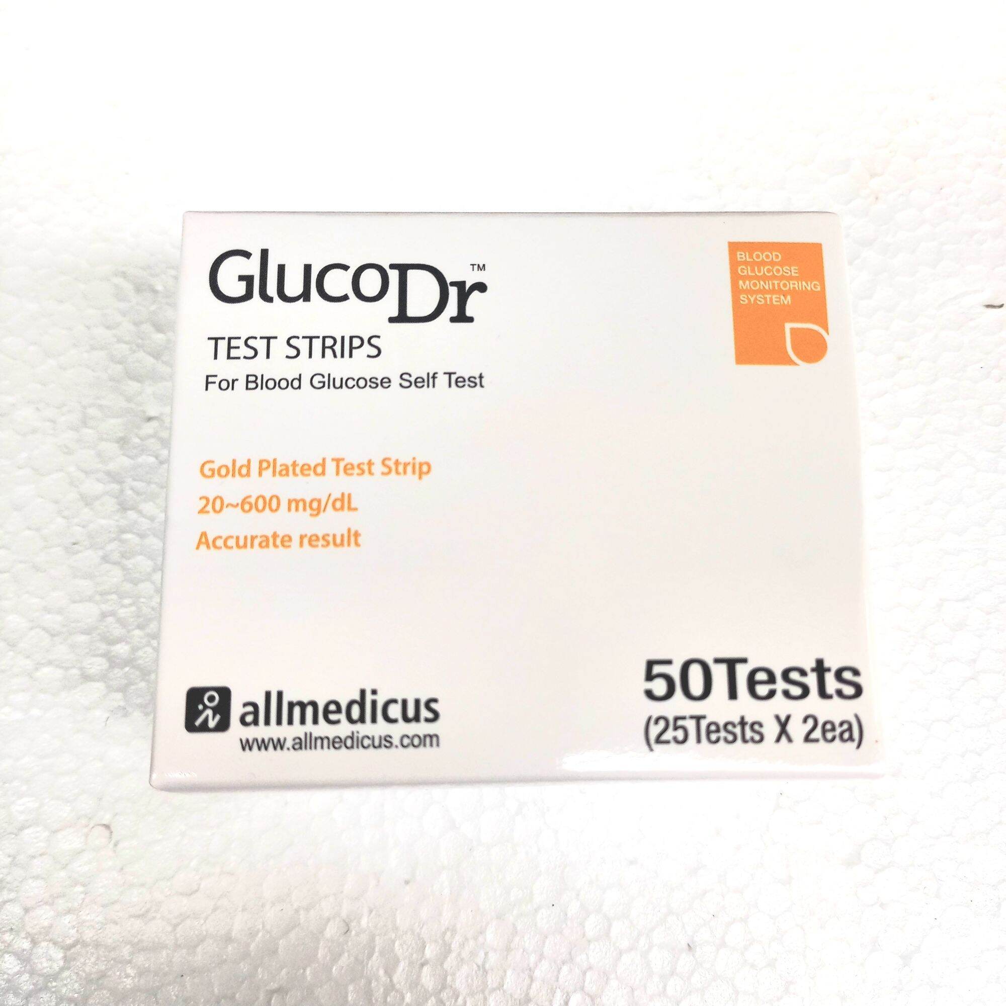 Strip Gula Darah Gluco Dr isi 50 Strip / Blood Glucose Gluco Dr Test ...