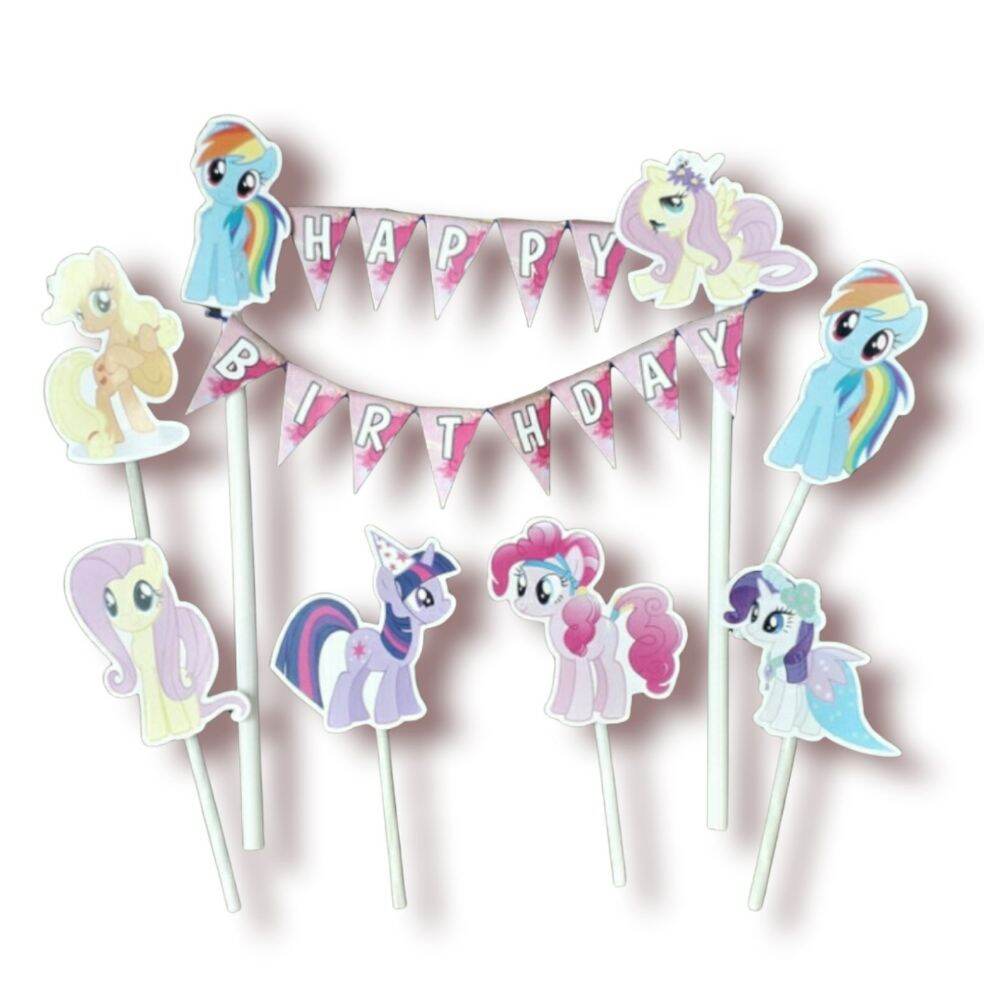 topper toper tusukan hiasan kue cake nasi tumpeng ulang tahun happy ...