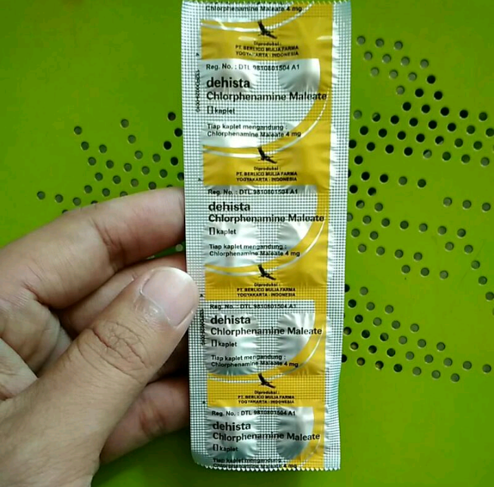 dehista kaplet (obat Gatal, Alergi dingin, makanan, obat, cuaca ...