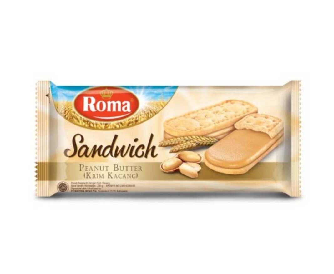 Biskuit Roma Sandwich Kacang 189 g | Lazada Indonesia