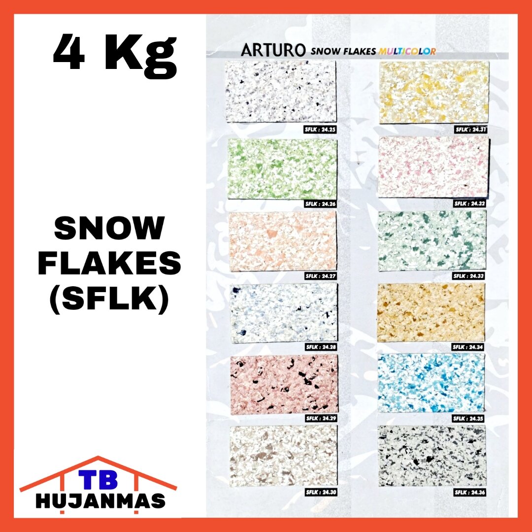 ARTURO Cat Tembok Dinding Teksture 4 Kg Tipe Snow Flakes (SFLK ...