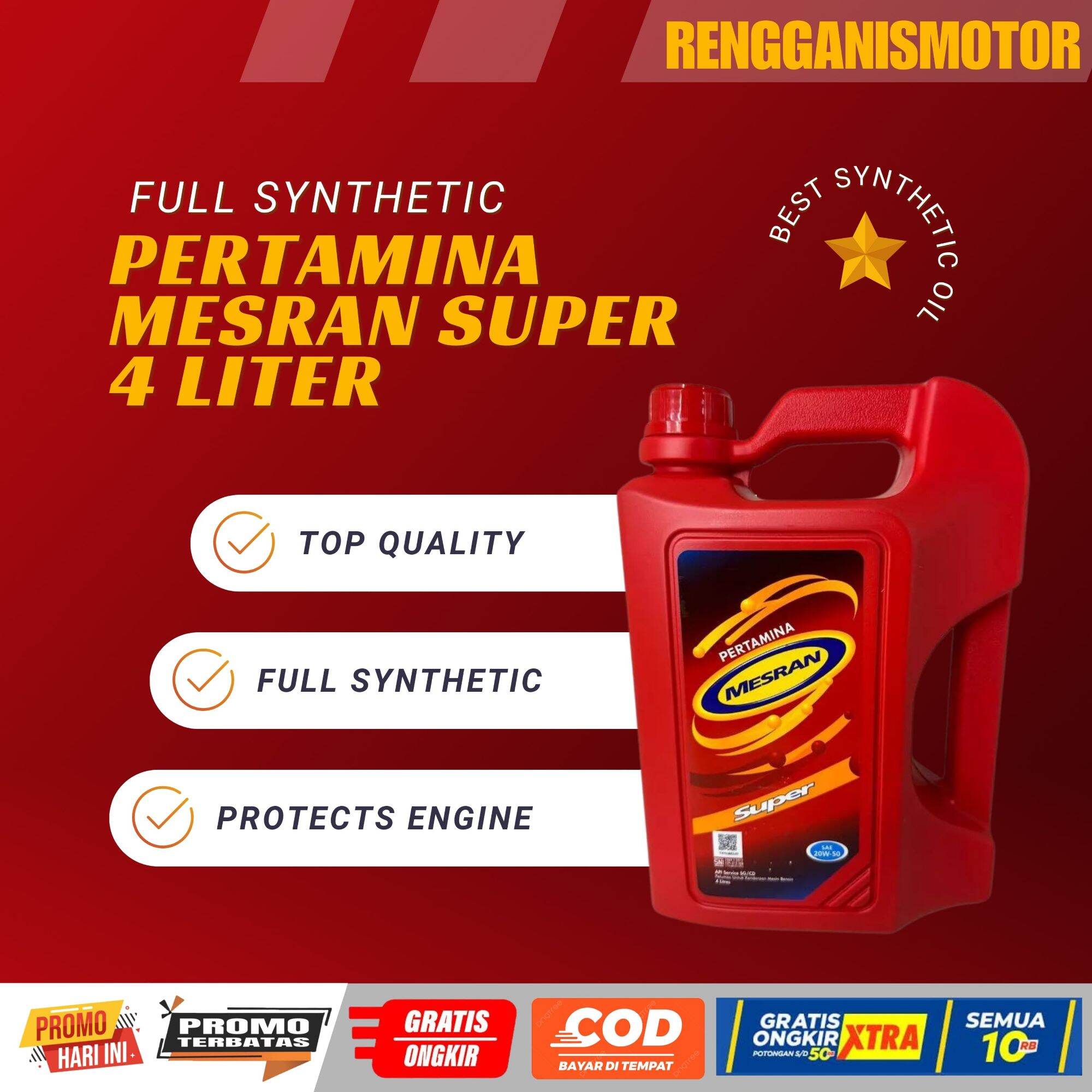 Oli Mobil Pertamina Mesran Super 20W-50 4L GALON OLI PERTAMINA 4 LITER ...