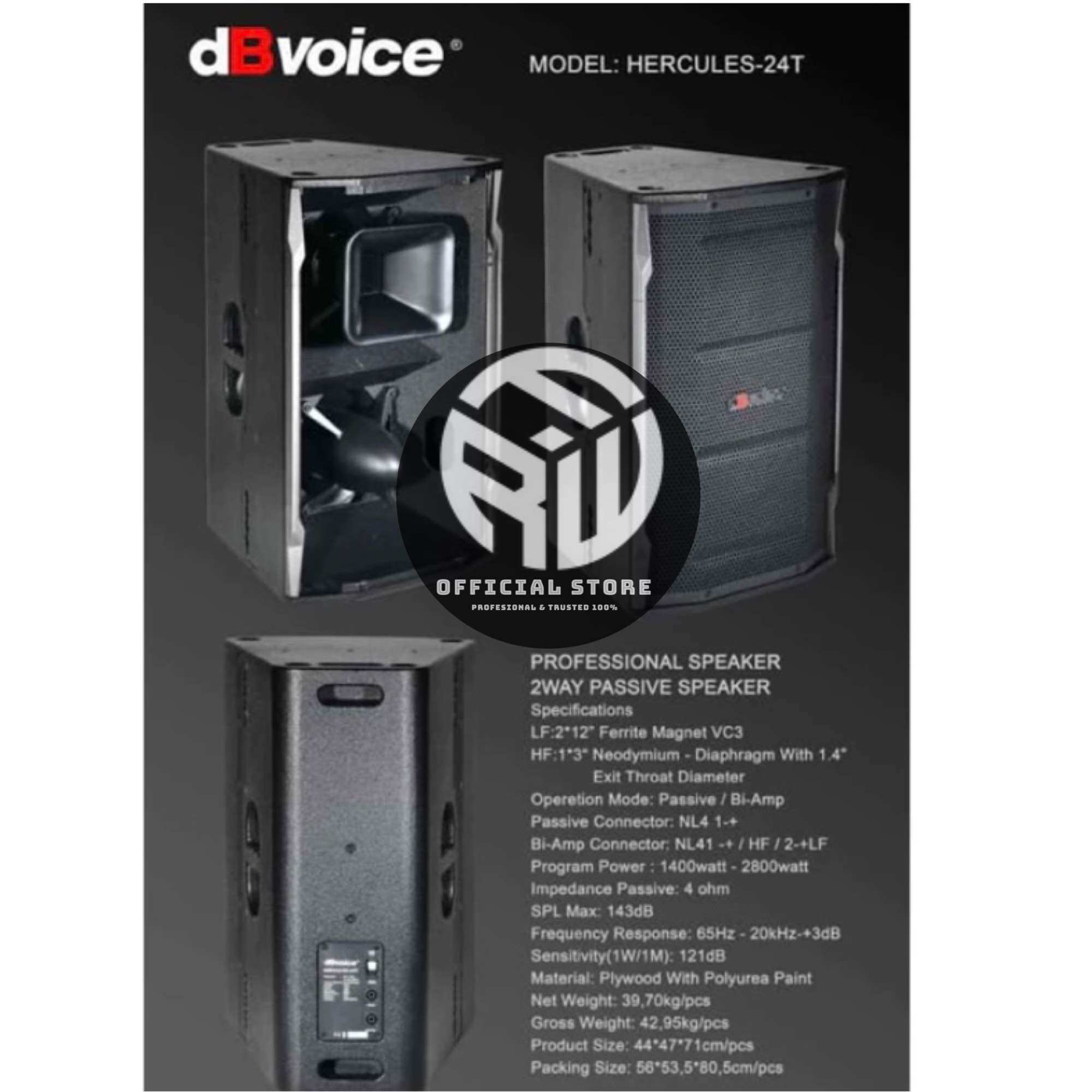 Speaker Pasif dB Voice Hercules 24 T Original Dbvoice Hercules 24T ...