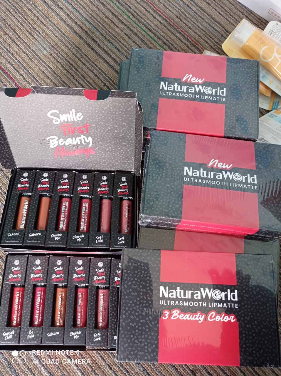 PAKET LIPMATE NATURA WORD ISI 6 ( 3 VARIANT= SAHARA, CHERISH ME, SOFT ...