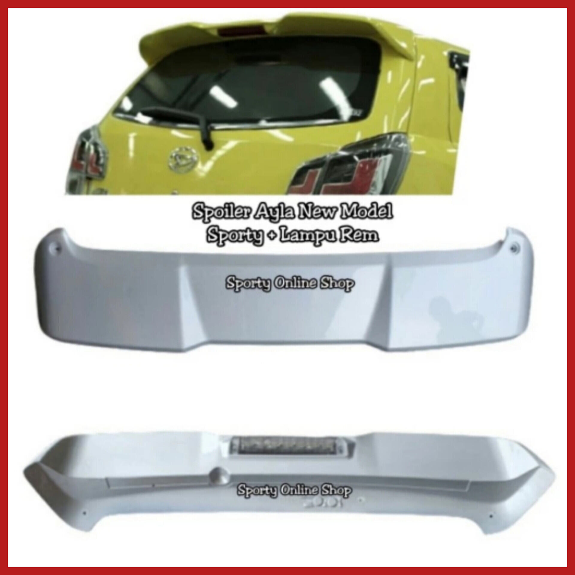 Spoiler Sayap Mobil Ayla Agya Model Sporty + Lampu Rem | Lazada Indonesia