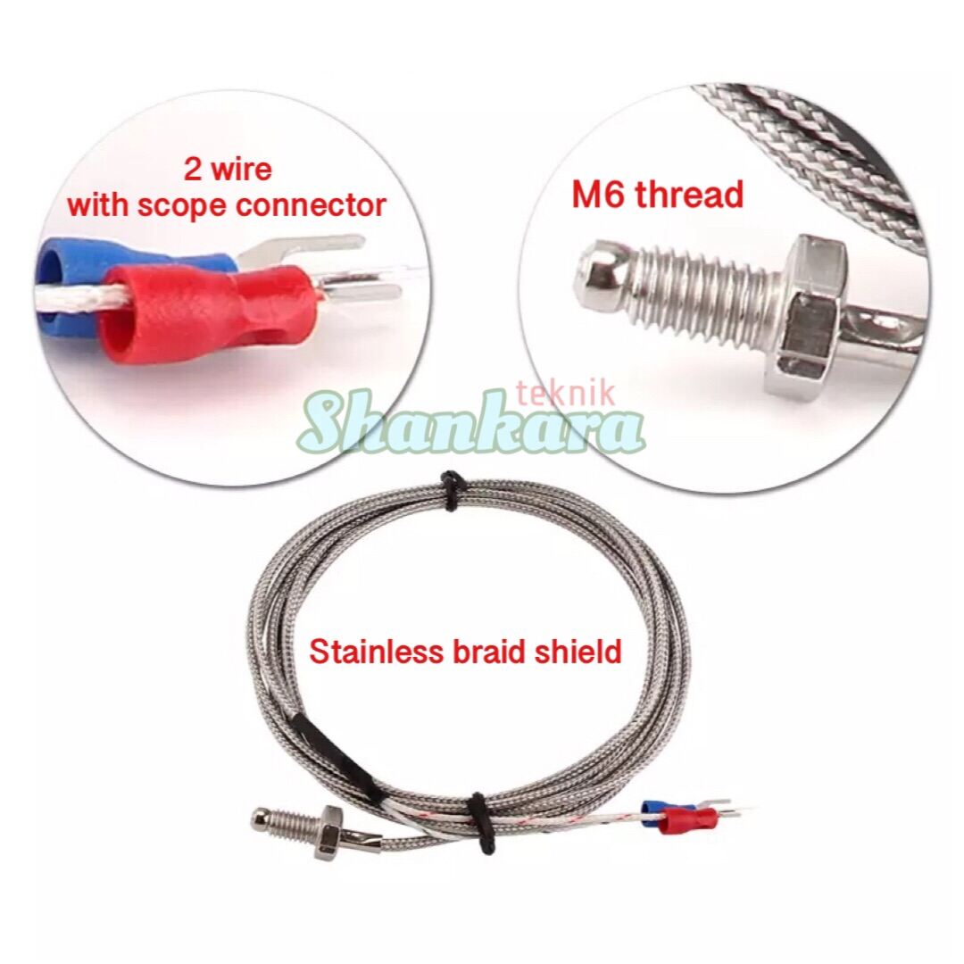 Temperature sensor Thermocouple K-Type termokopel sensor suhu 2 kabel ...