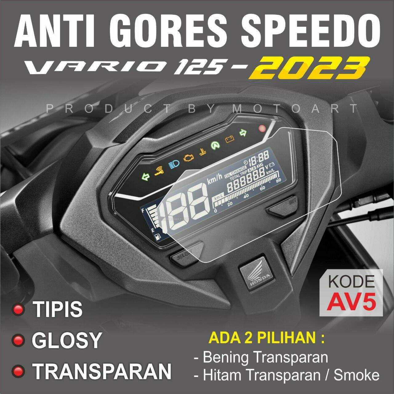 Anti gores Speedo meter new Honda Vario 125 tahun 2023 | Lazada Indonesia