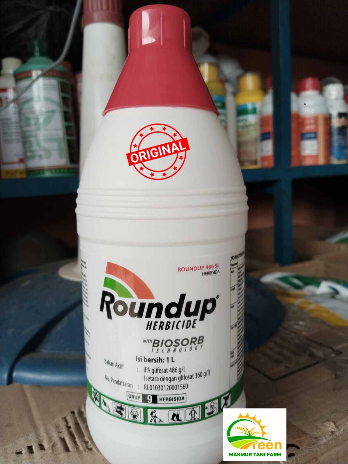 Obat Rumput Roundup 486SL Herbisida pembasmi rumput dan gulma kemasan 1 ...