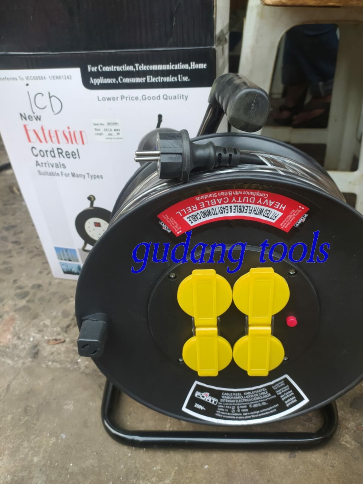 Kabel rol gulung stop kontak 50 meter | Lazada Indonesia