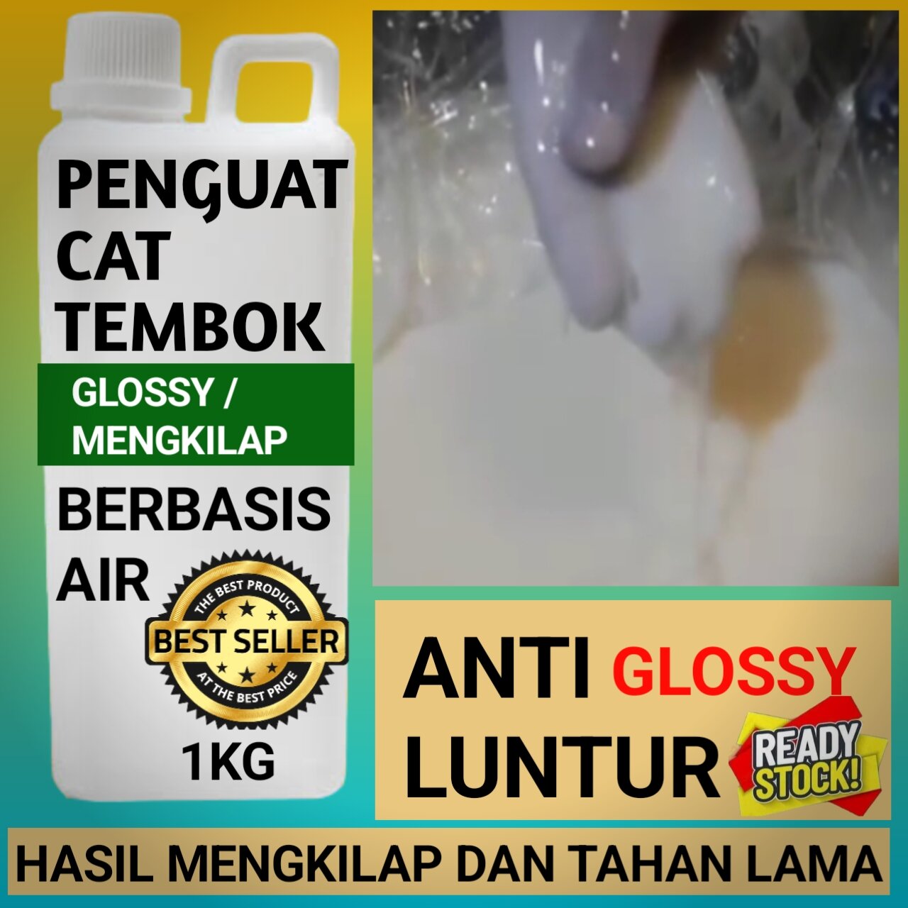 lem cat tembok penguat cat tembok binder styrene 1liter | Lazada Indonesia