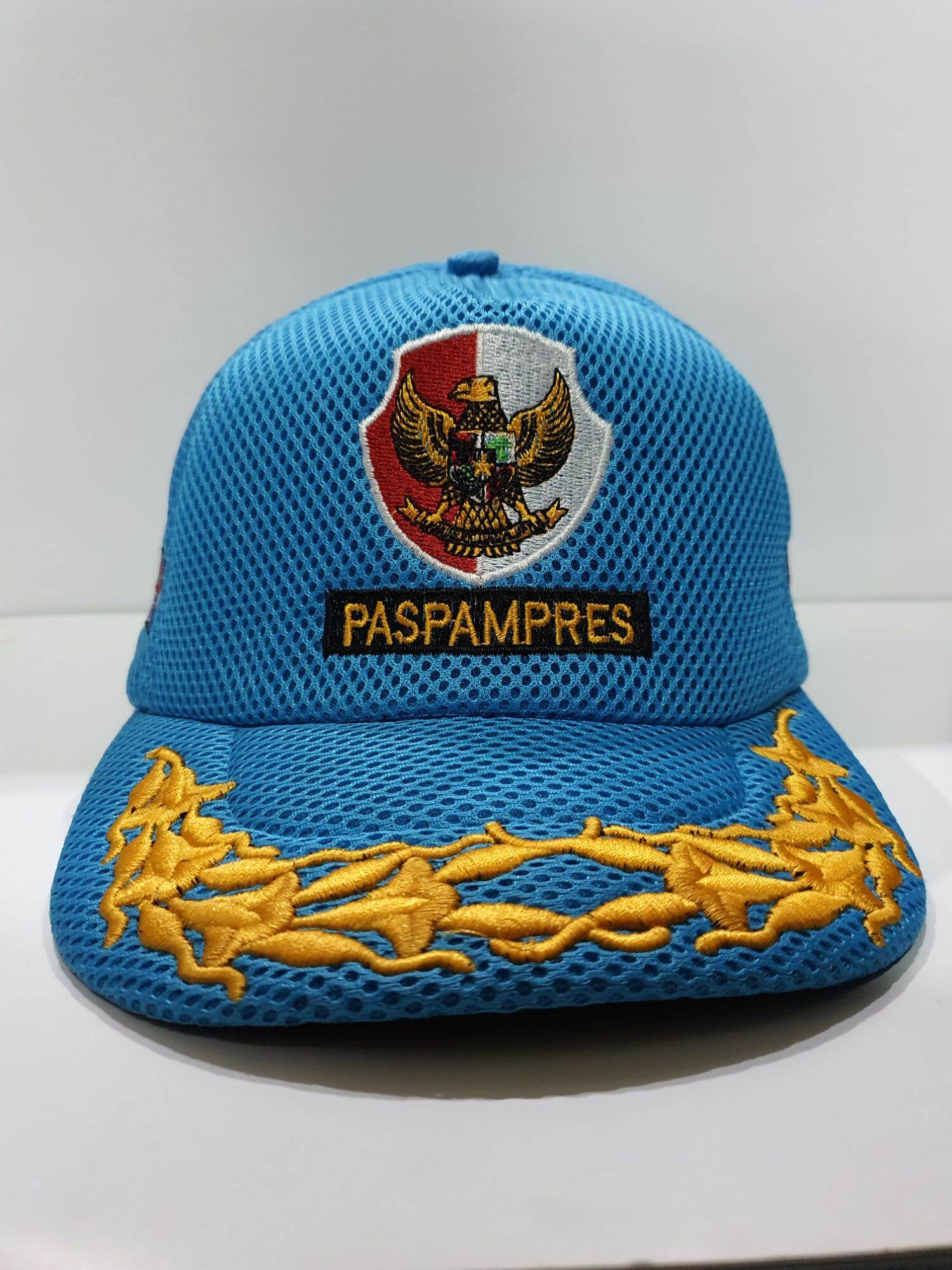 Topi paspampres | Topi jaring paspampres biru pamen | Topi jala ...