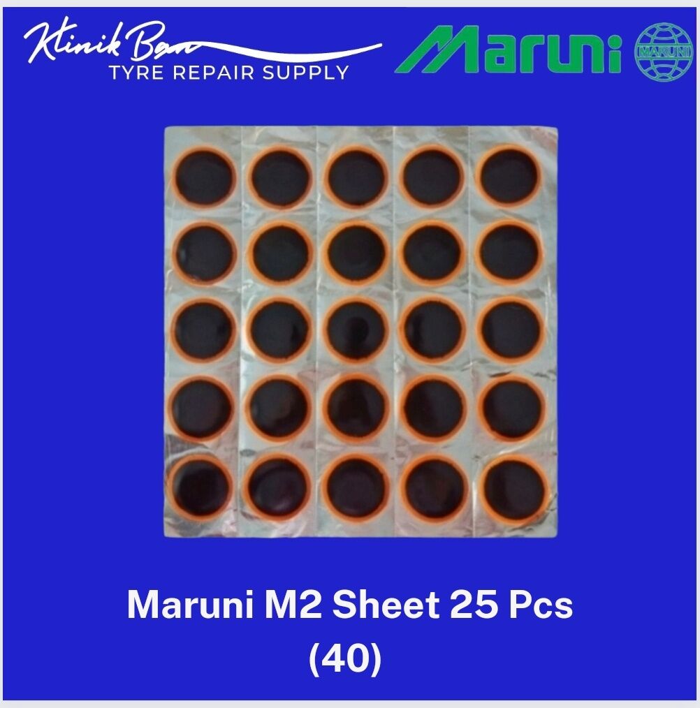 Maruni Tube Patch M2/Lembar isi 25 pcs karet koyok Tambal Ban Tip Top ...