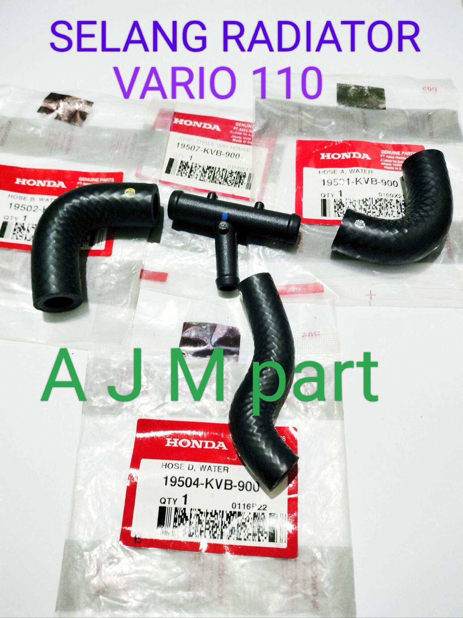 SELANG AIR RADIATOR SET PLUS PIPA T RADIATOR HONDA VARIO 110 ASLI ...