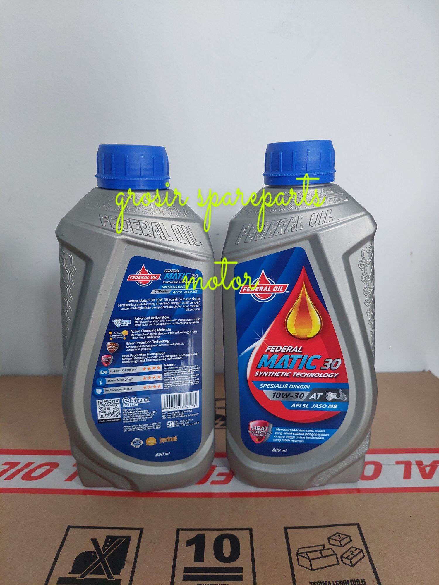 OLI FEDERAL MATIC ECOMAXX 800ML SAE 10W -30 API SL - JASO MB ISI 24 ...