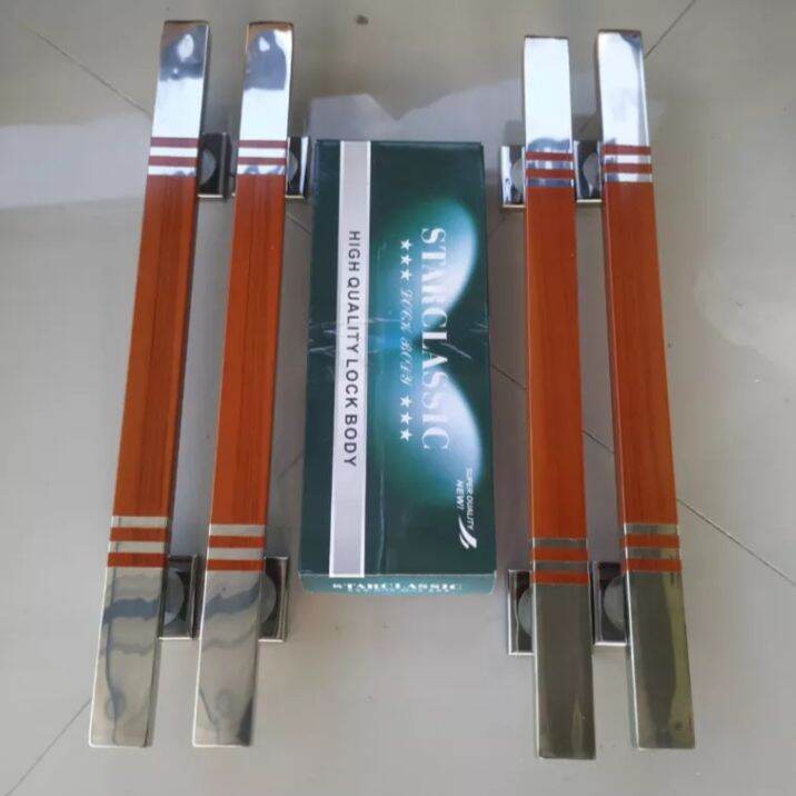 ( Komplit Pintu Dua 45 cm ) 4 Handle+kunci handle pintu rumah stainless ...
