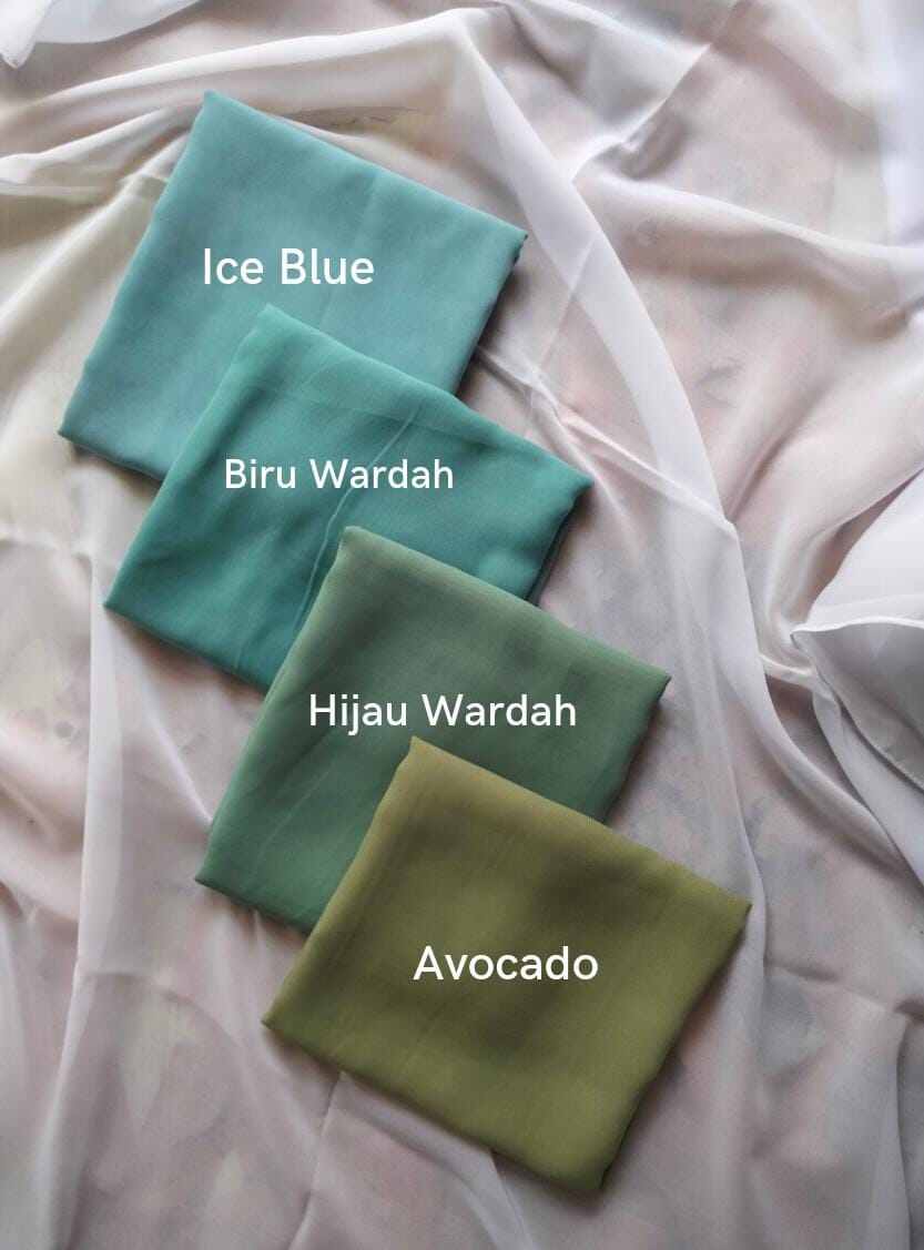 (TERMURAH) Hijab Bella Square Premium/Biru Wardah/Hijau Wardah/Ice Blue ...