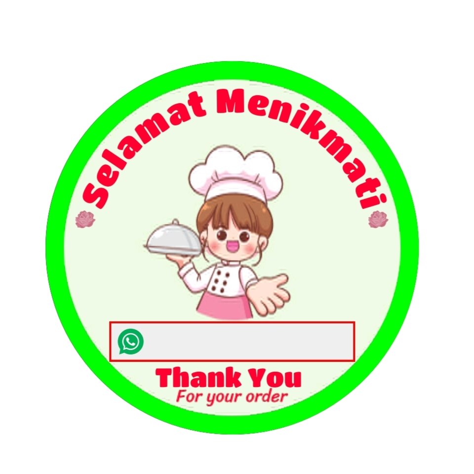 Stiker Selamat Menikmati | Label kemasan bisa ditulis WA pakai pulpen ...