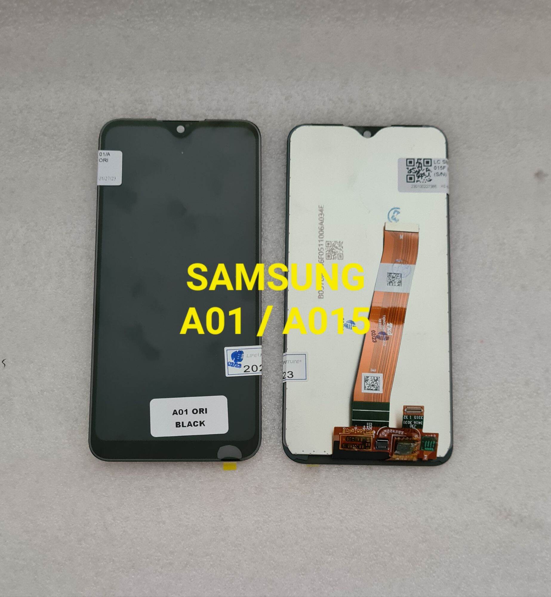 Lcd samsung A01 / A015 big soket besar fullset touchscreen original ...