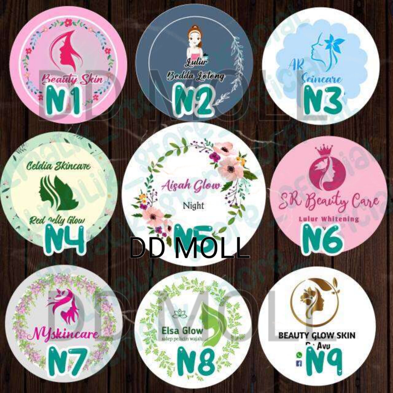 Sticker label produk kemasan kosmetik makanan minuman / stiker label ...