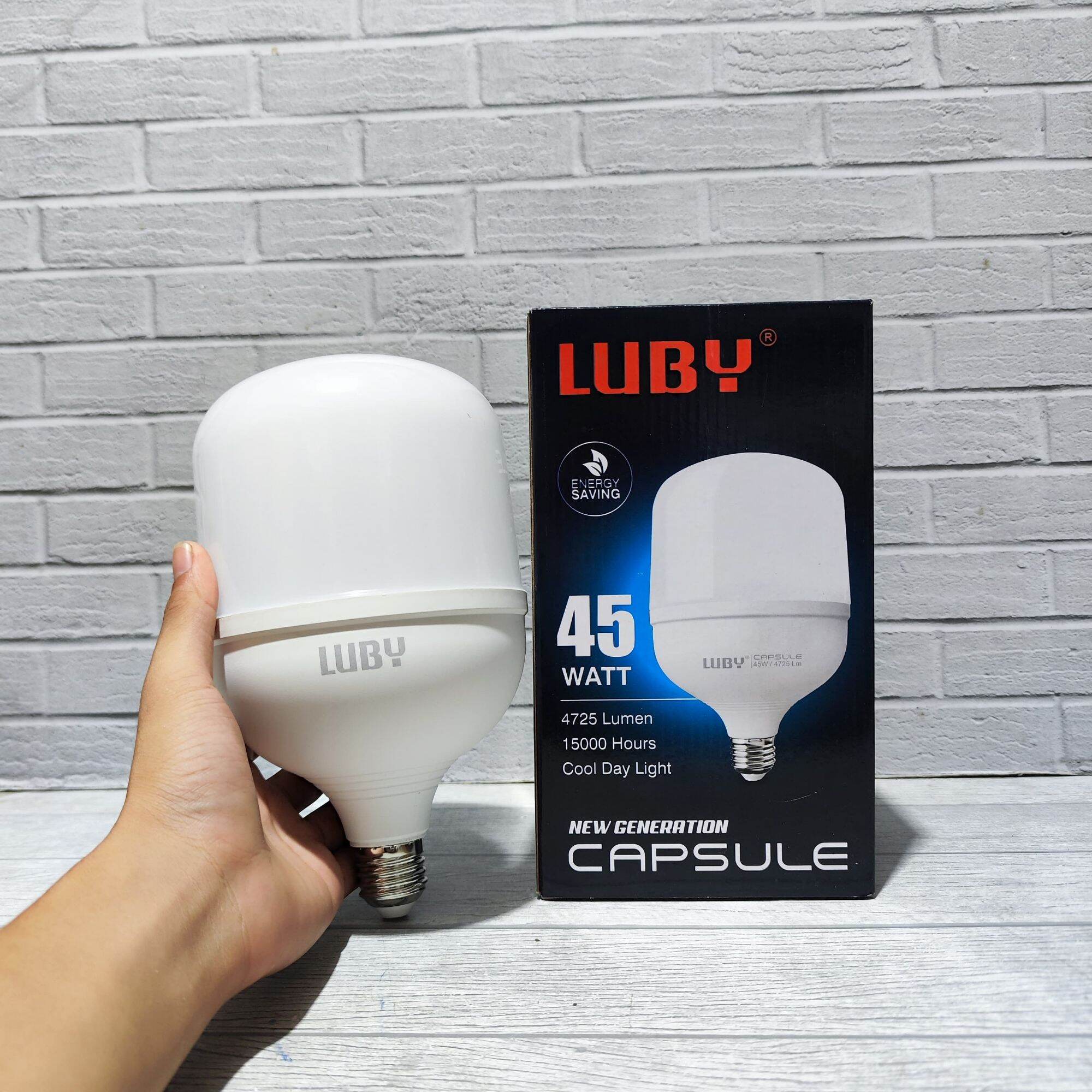 LUBY LAMPU LED BULB CAPSULE 45W 45 WATT CAHAYA PUTIH SNI BERGARANSI 1 ...