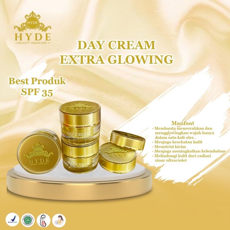 Hyde Beauty Skincare 1 Paket Glowing Isi 3 4 5 Night Cream Malam Bpom ...