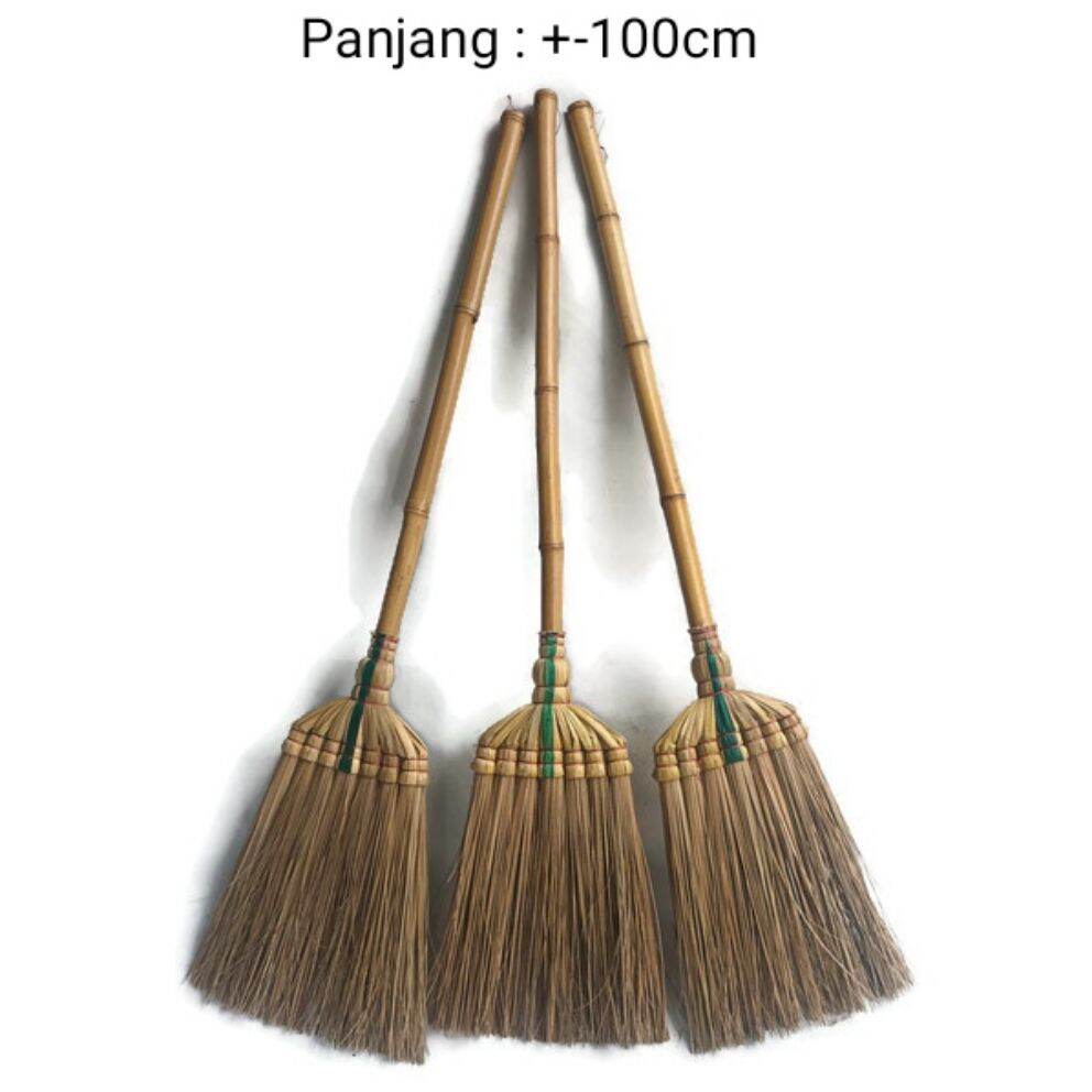 Sapu lidi paving / sapu lidi gagang bambu panjang / sapu lidi halaman ...